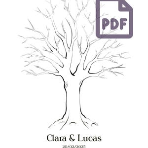 Arbre a empreinte pour marriage - Etsy France