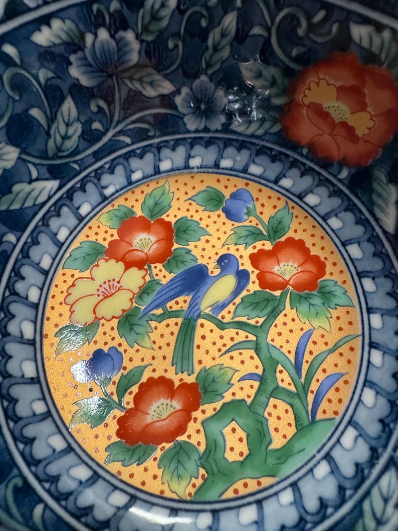 Juzan Gama Japanese Kutani Porcelain Soup Bowl - Etsy