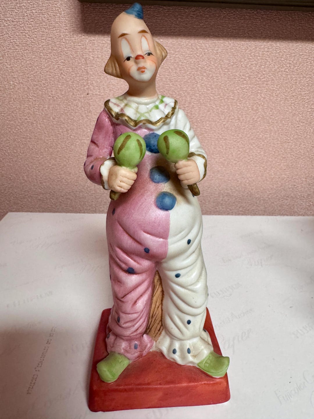 Vintage RARE Frankel Ceramic Sad-face Fat-tummy Clown Figurine Sitting ...