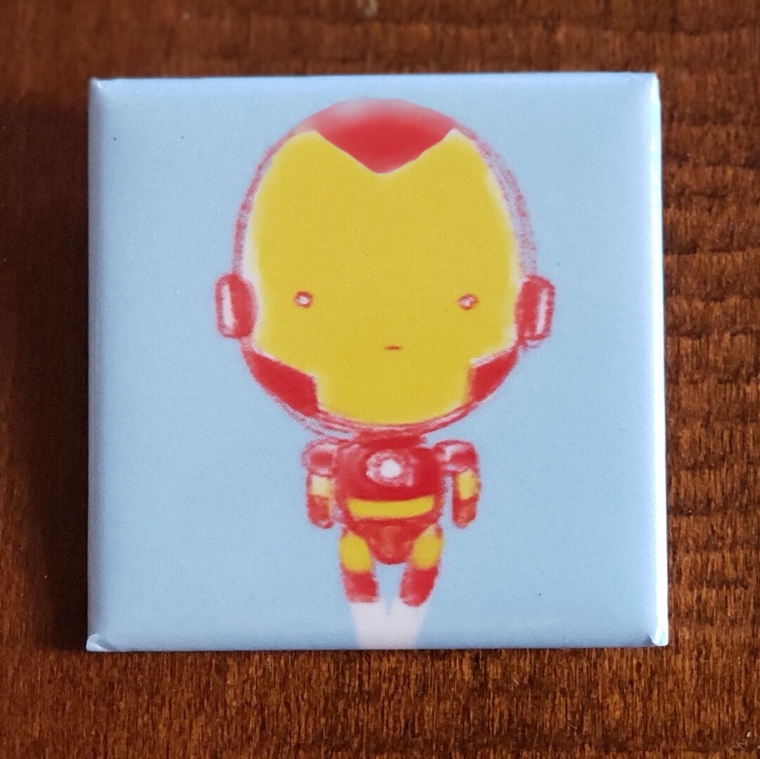 1.5 Crayon Iron Man Baby Button - Etsy