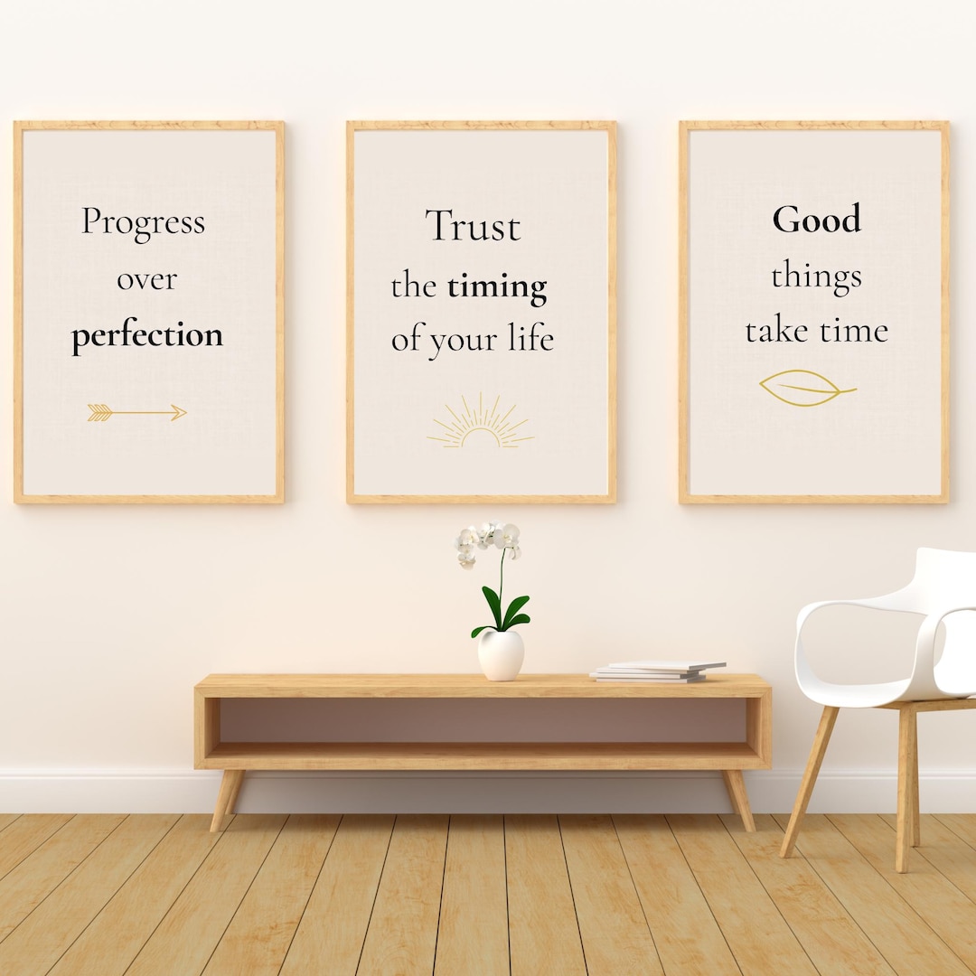 Minimalist Motivational Poster Set – Modern Digital Download Wall Art ...