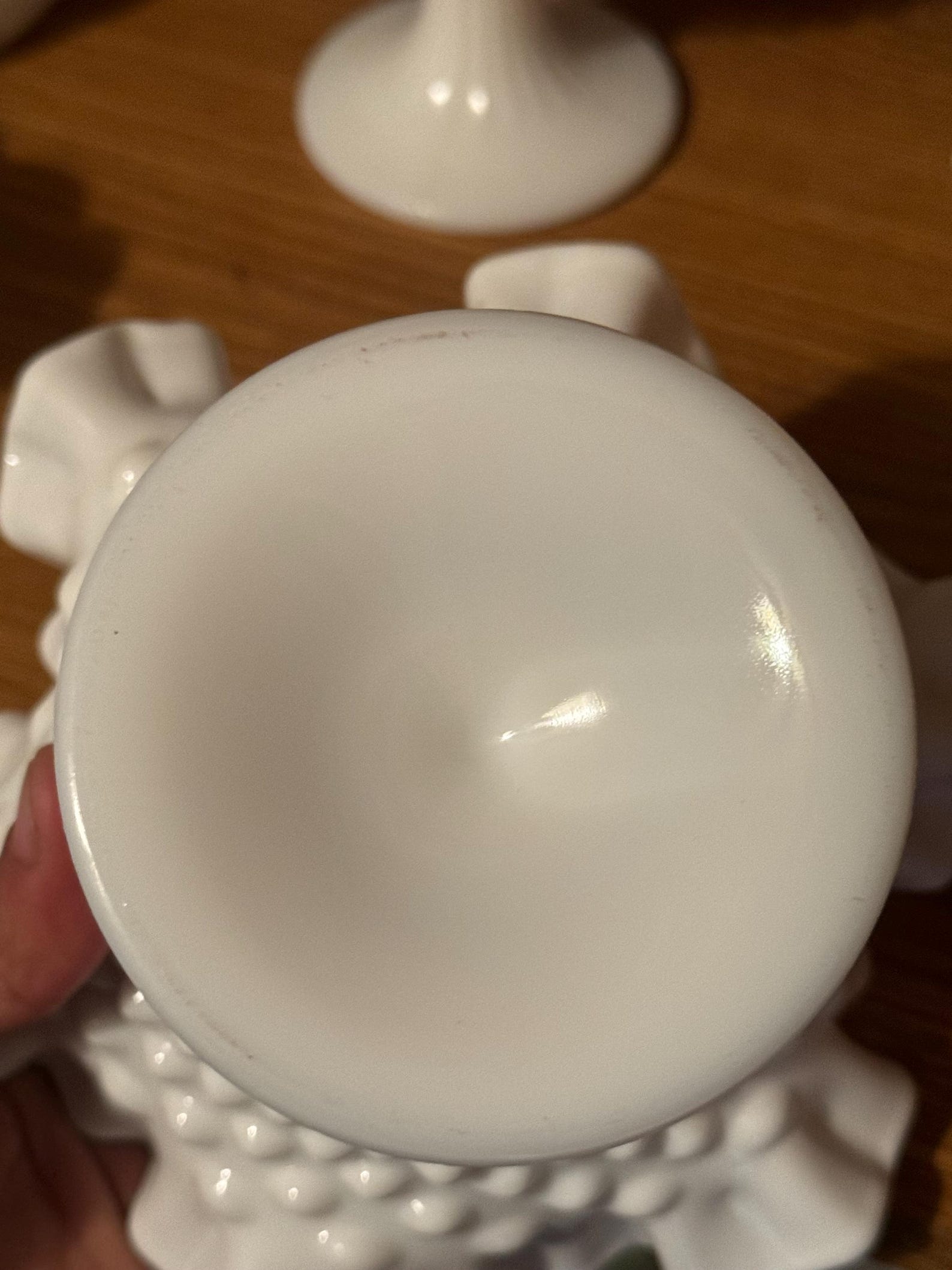 Vintage Milk Glass Footed Compote. Set of Two. - Etsy