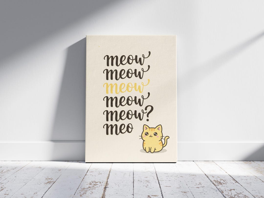 Cat Art Print - Cute Cat Quote Poster, Housewarming Gift for Newlyweds ...