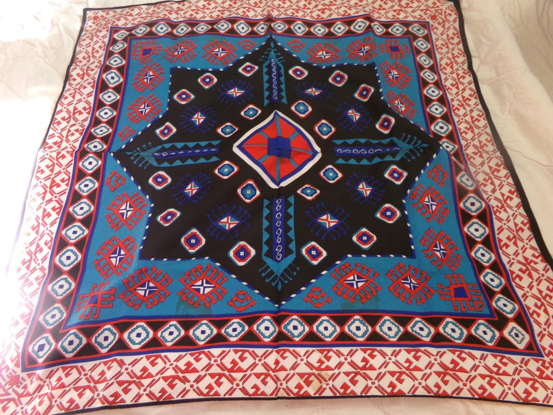 Beautiful 26" Square Polyester Scarf With Native American Vibe - Etsy