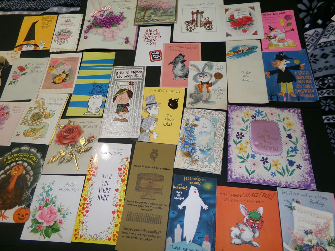 Collection of 53 Vintage Greeting Cards, All Occasions, in Good ...
