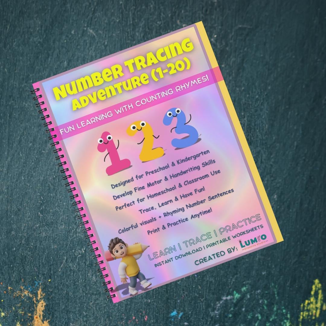 Interactive Kindergarten Math Activities Number Tracing Worksheets 1-20 ...