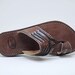 Handmade Moroccan D.brown Leather Sandals Berber Sandals Unisex Flip ...