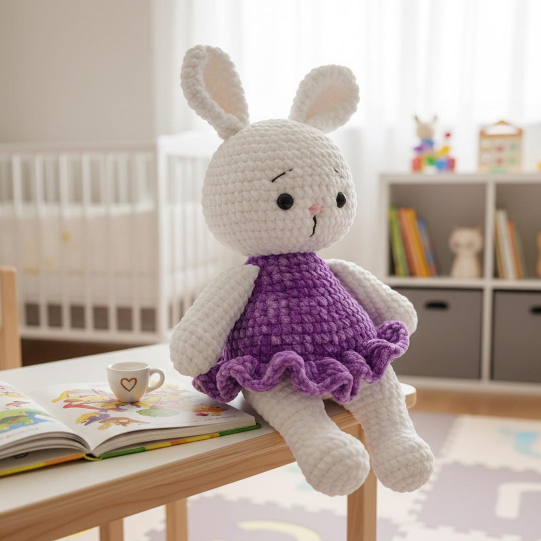 Crochet Bunny Doll Pattern – Amigurumi Rabbit Plush Toy (PDF Pattern ...