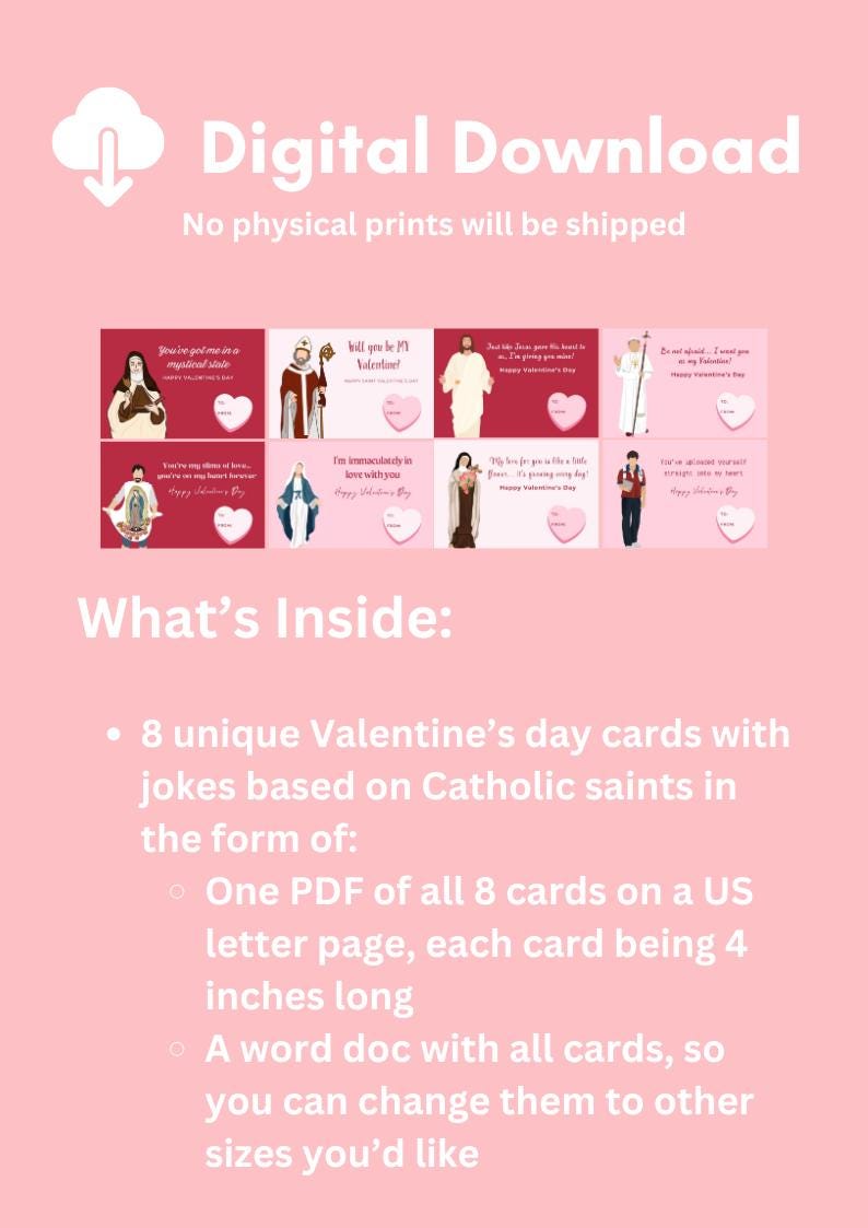 Funny Catholic Saint Valentine's Day Cards - Etsy