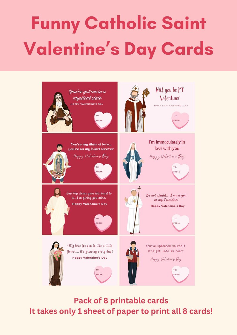 Funny Catholic Saint Valentine's Day Cards - Etsy