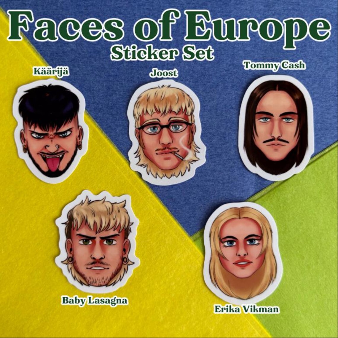 Faces of Europe Sticker Pack - Etsy