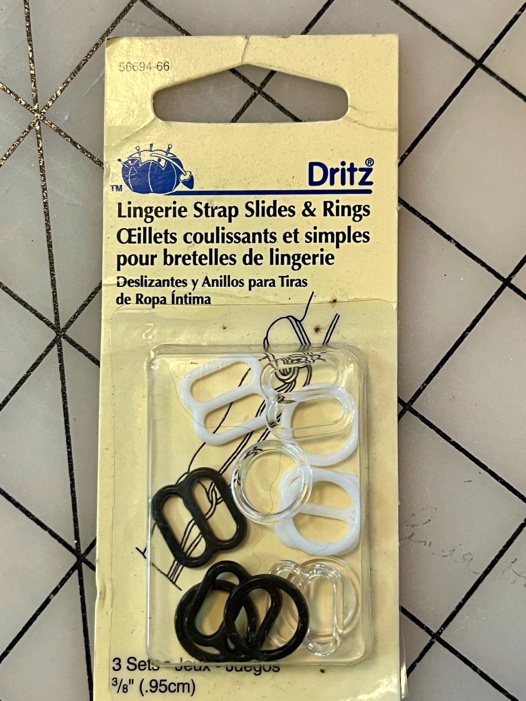 Vintage Dritz Lingerie Strap Slides & Rings 3 Sets Black/white/clear - Etsy