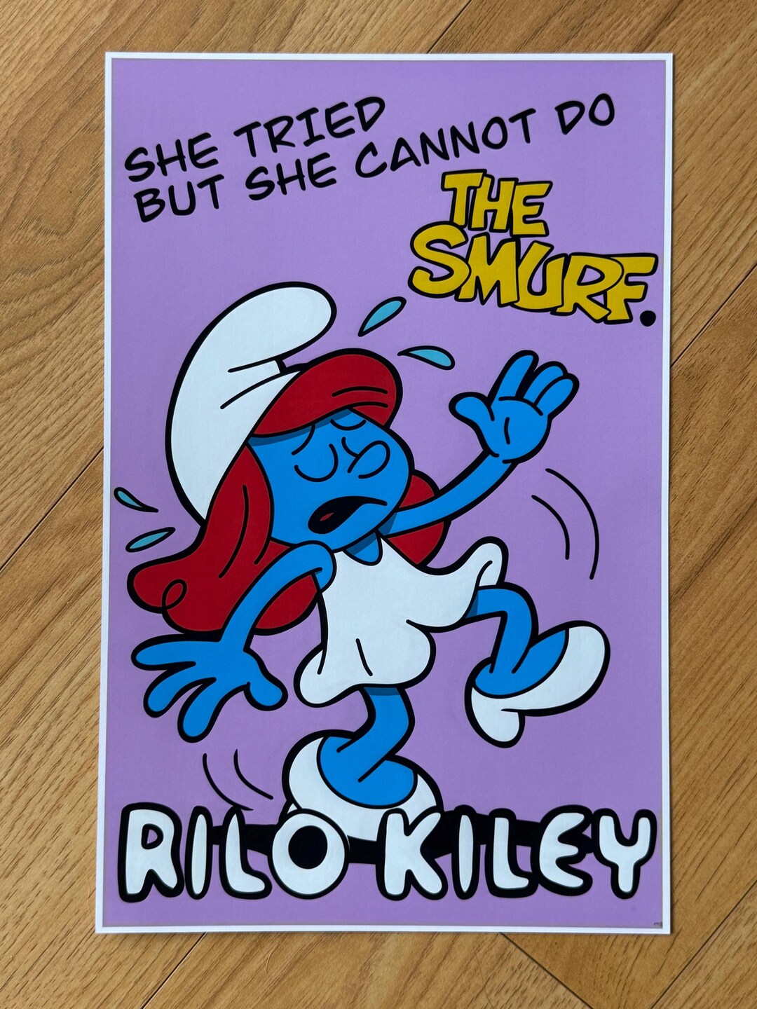 Sad Smurf Art Print | 11x17 Rilo Kiley-inspired Fan Poster | Indie ...