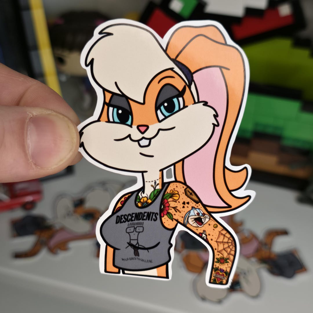 Lola Bunny Sticker Descendents Punk Cartoon Vinyl Looney Tunes Sticker ...