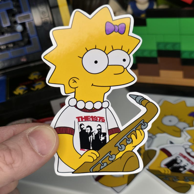 The 1975 Lisa Simpson Sticker Emo Punk Parody - Etsy