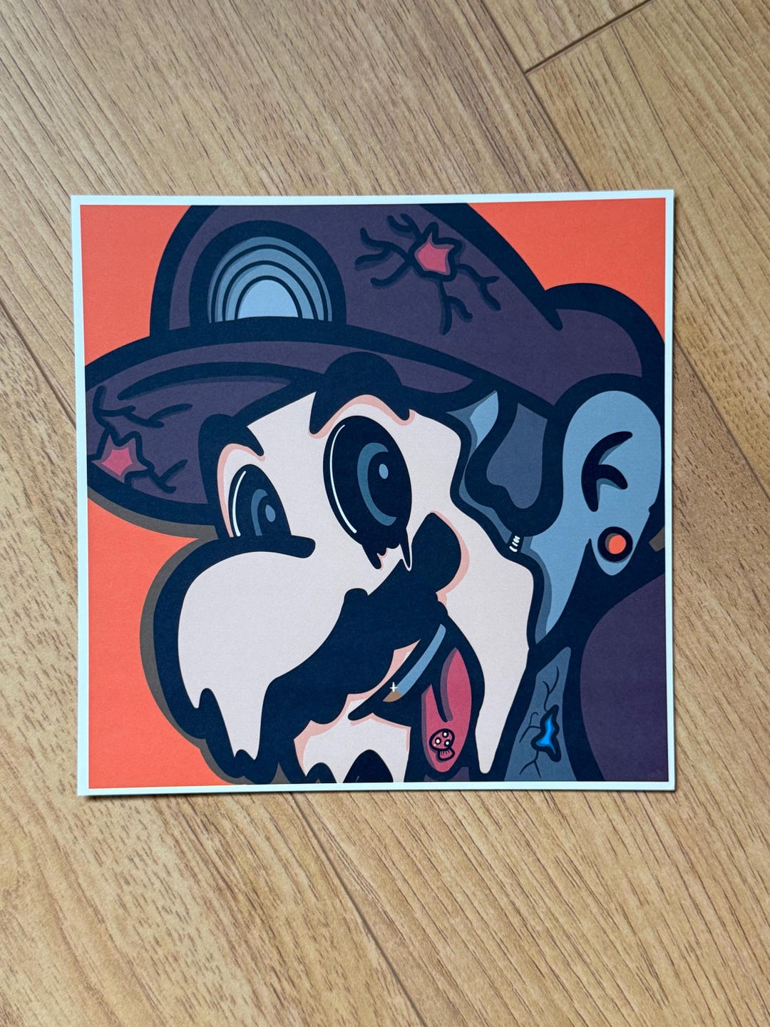 Mario Melted Art Print | 8x8 Super Mario Cartoon Wall Art | Weird Pop ...