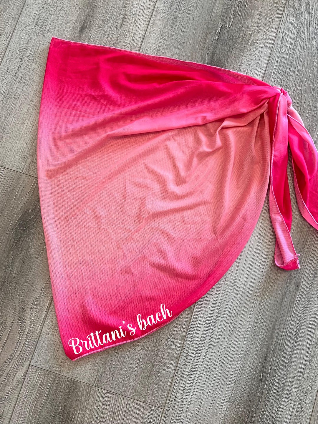 Personalized Ombre Sarong, Custom Text Sarong, Bride Sarong, Bride Gift ...