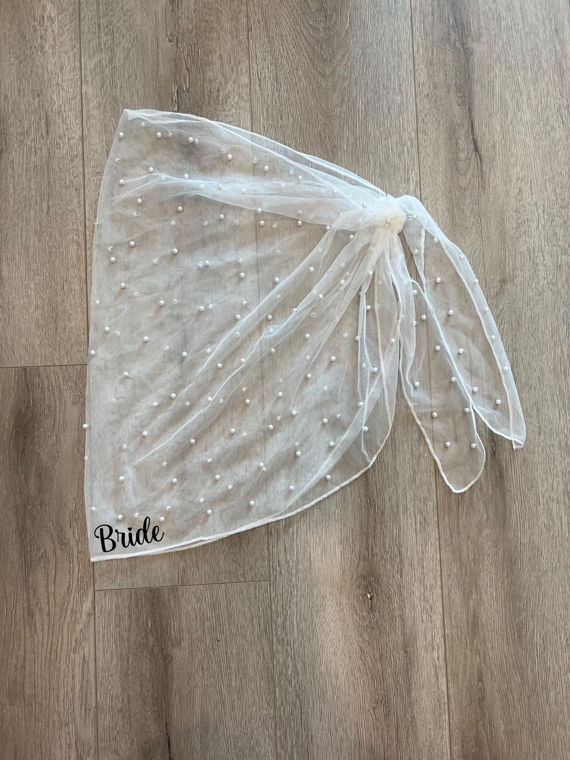 Personalized White Pearl Sarong, Custom Text Sarong, Bride Sarong ...