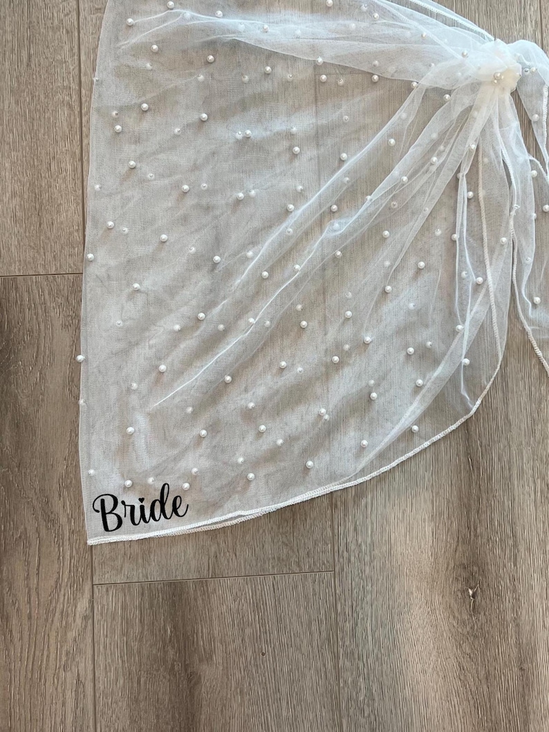 Personalized White Pearl Sarong, Custom Text Sarong, Bride Sarong ...