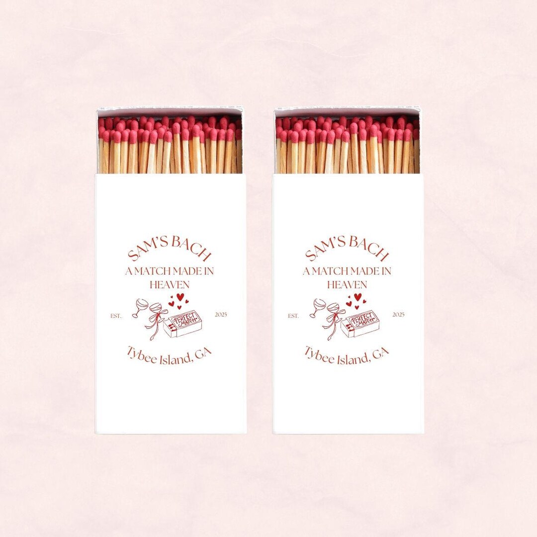 Perfect Match Customized Matchbox, Bachelorette - Etsy