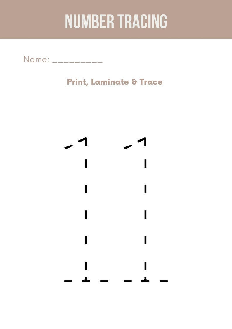 Number Tracing Workbook | Printable Learning Activities for Kids ...