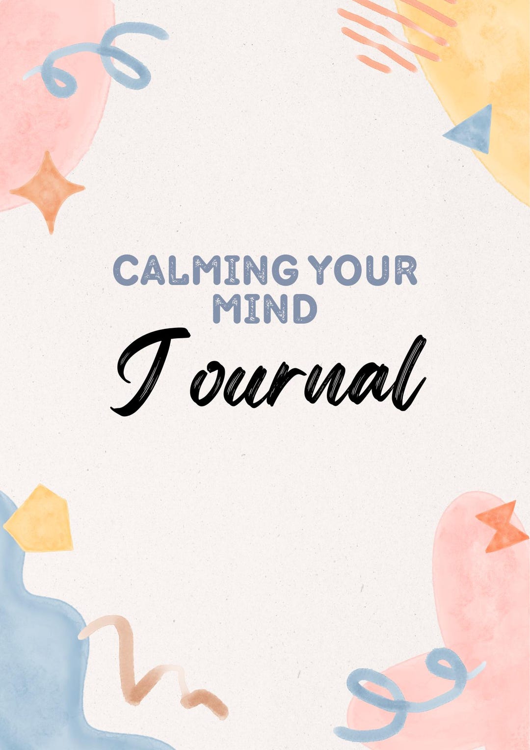 Calming Your Mind Journal Editable Canva Template for Personal or ...