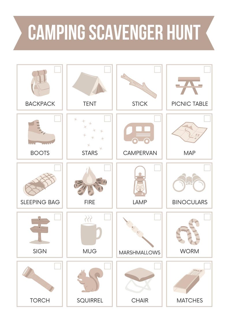 Kids Scavenger Hunt Bundle | Printable Activities for Kids | Editable ...