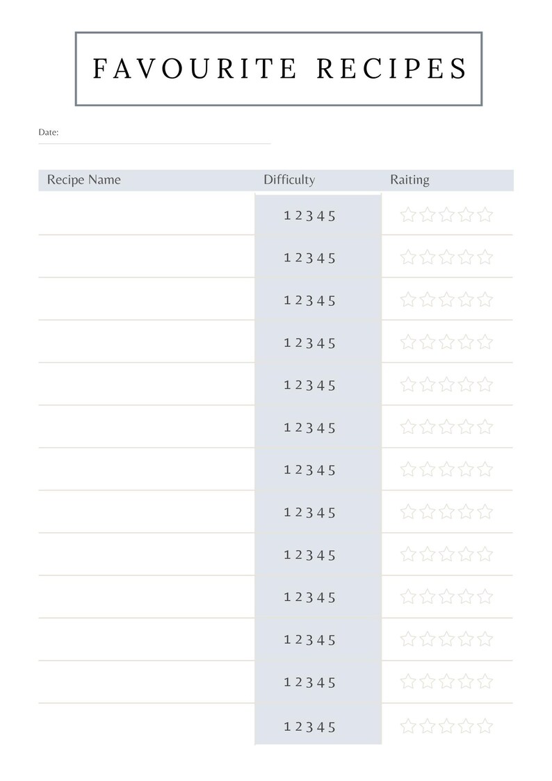 Printable Recipe Card Bundle | Editable Canva Template for Personal or ...