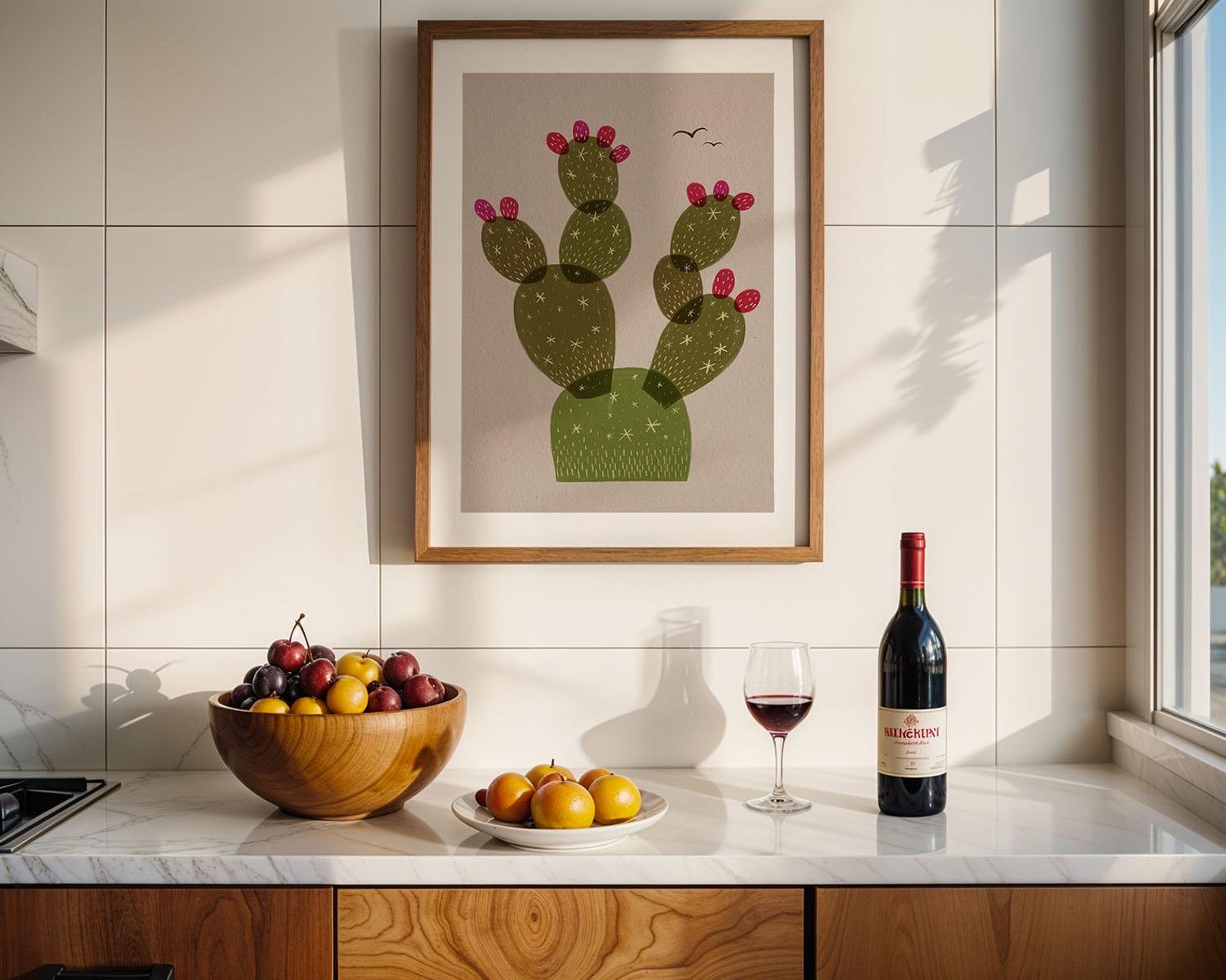 Boho Mexican Nopal Cactus Printable Wall Art Decor - Etsy
