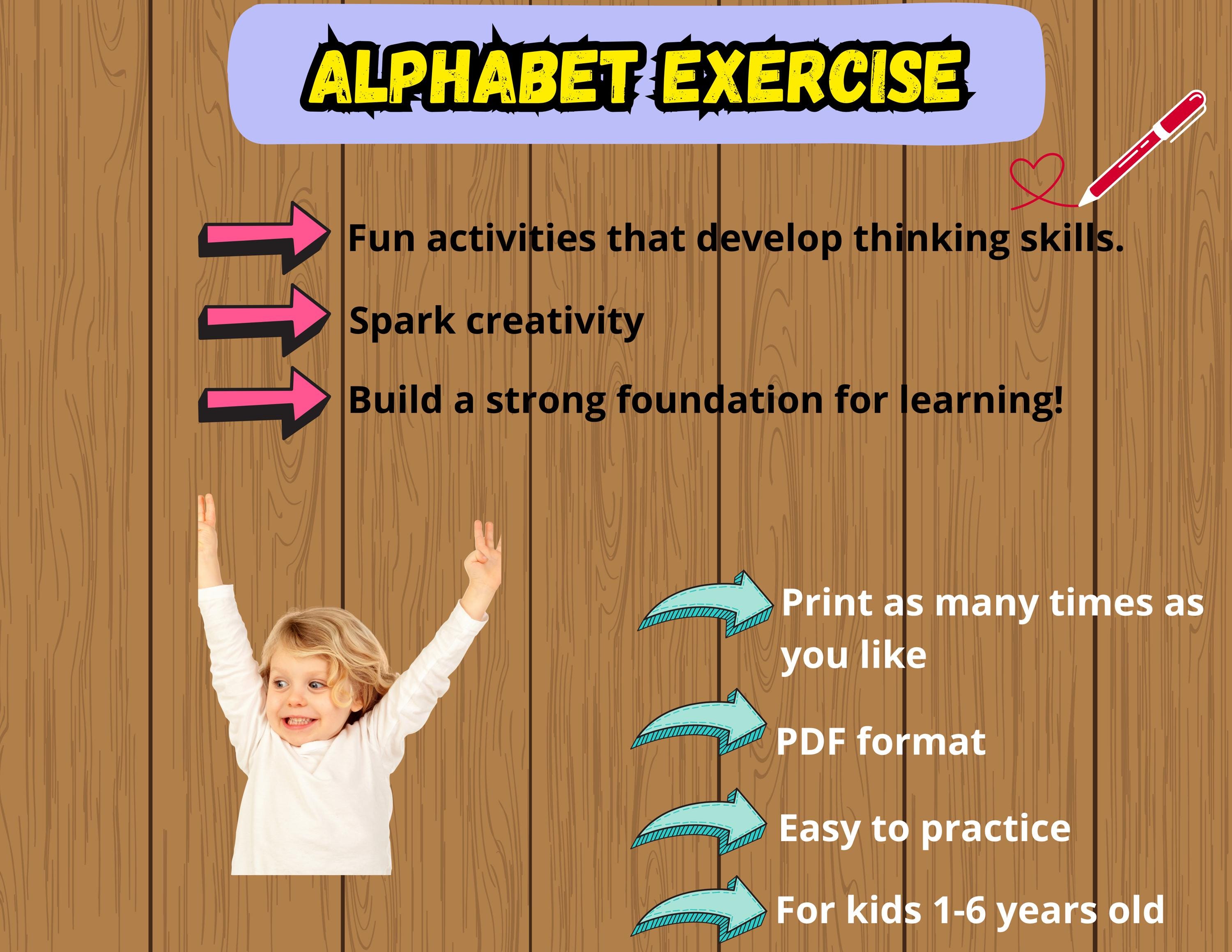 Preschool Alphabet Tracing Practice: Letter Recognition (PDF) - Etsy