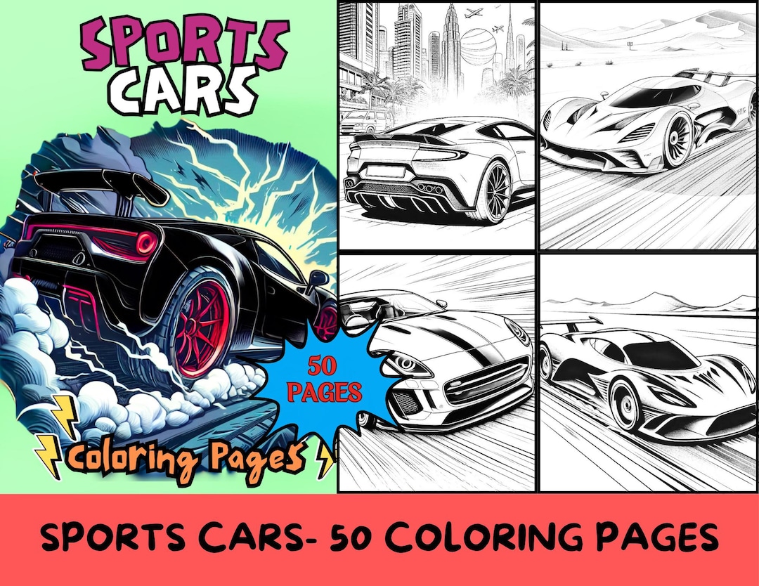 50 Amazing Race Coloring Pages, Racing Super Fast Car Printable ...