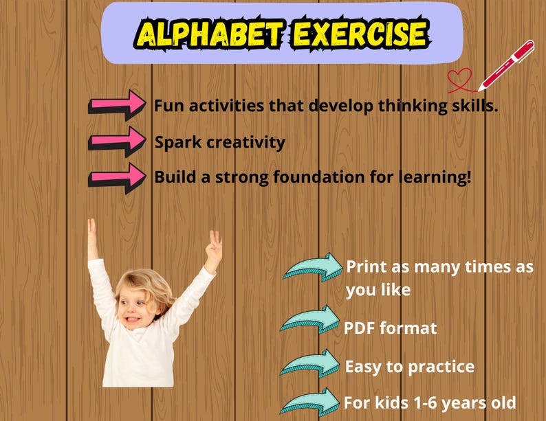 Printable Alphabet Practice Workbook for Preschool & Kindergarten ...