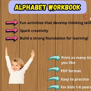 Preschool Alphabet Tracing Practice Book, Kids First Letter Handwriting ...
