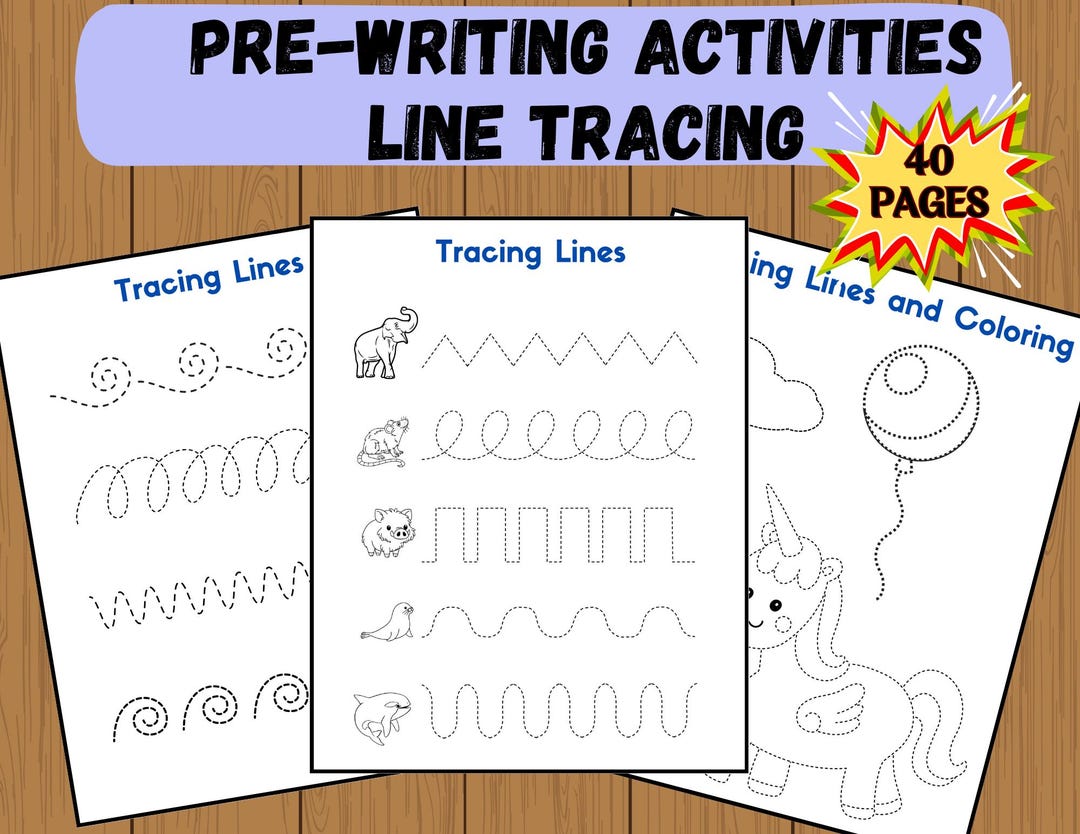 Preschool Line Tracing Worksheets,tracing Practice Worksheets, Pre ...