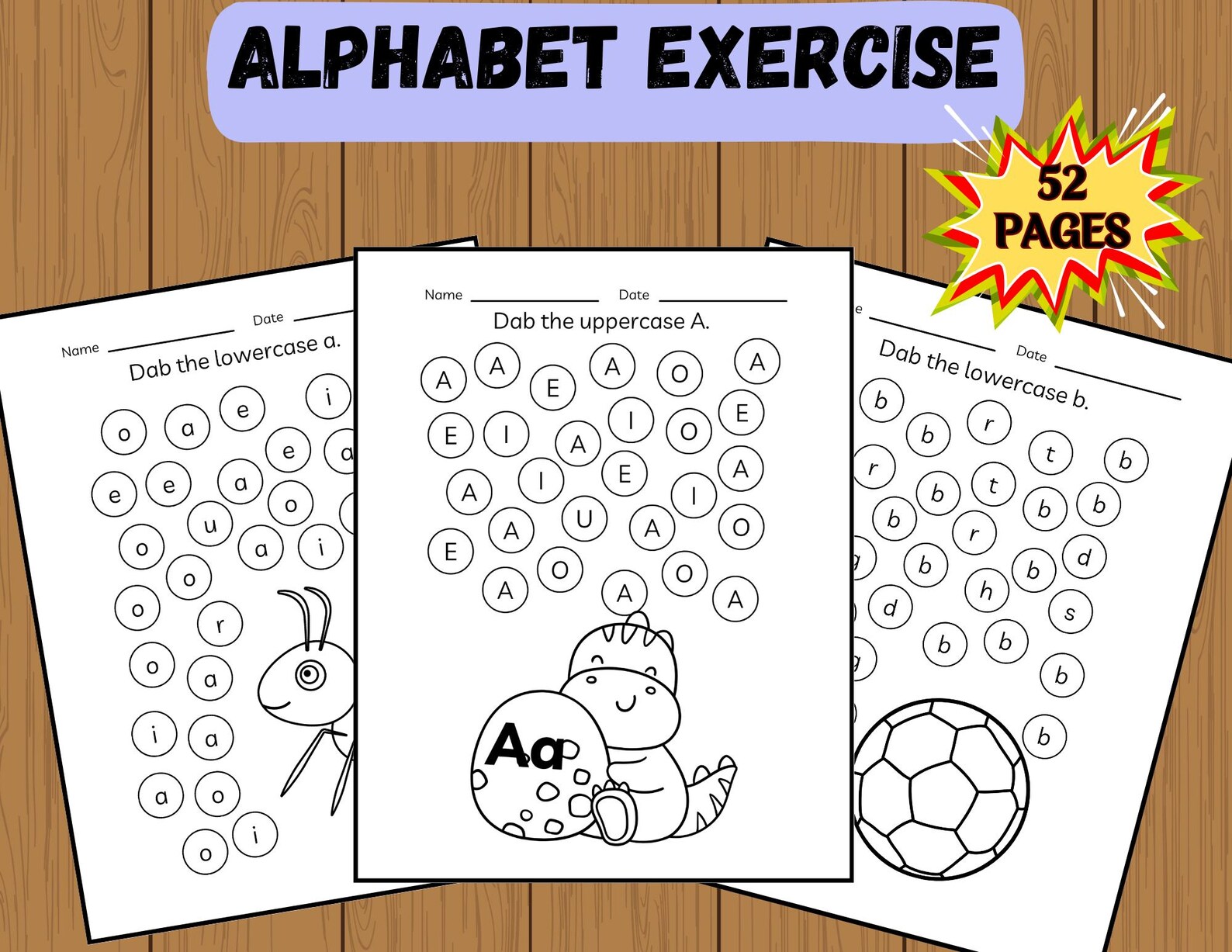 Printable Alphabet Practice Workbook for Preschool & Kindergarten ...
