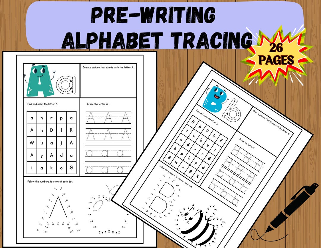 Toddler Alphabet Tracing, Handwriting Practice, Preschool, Homeschool ...