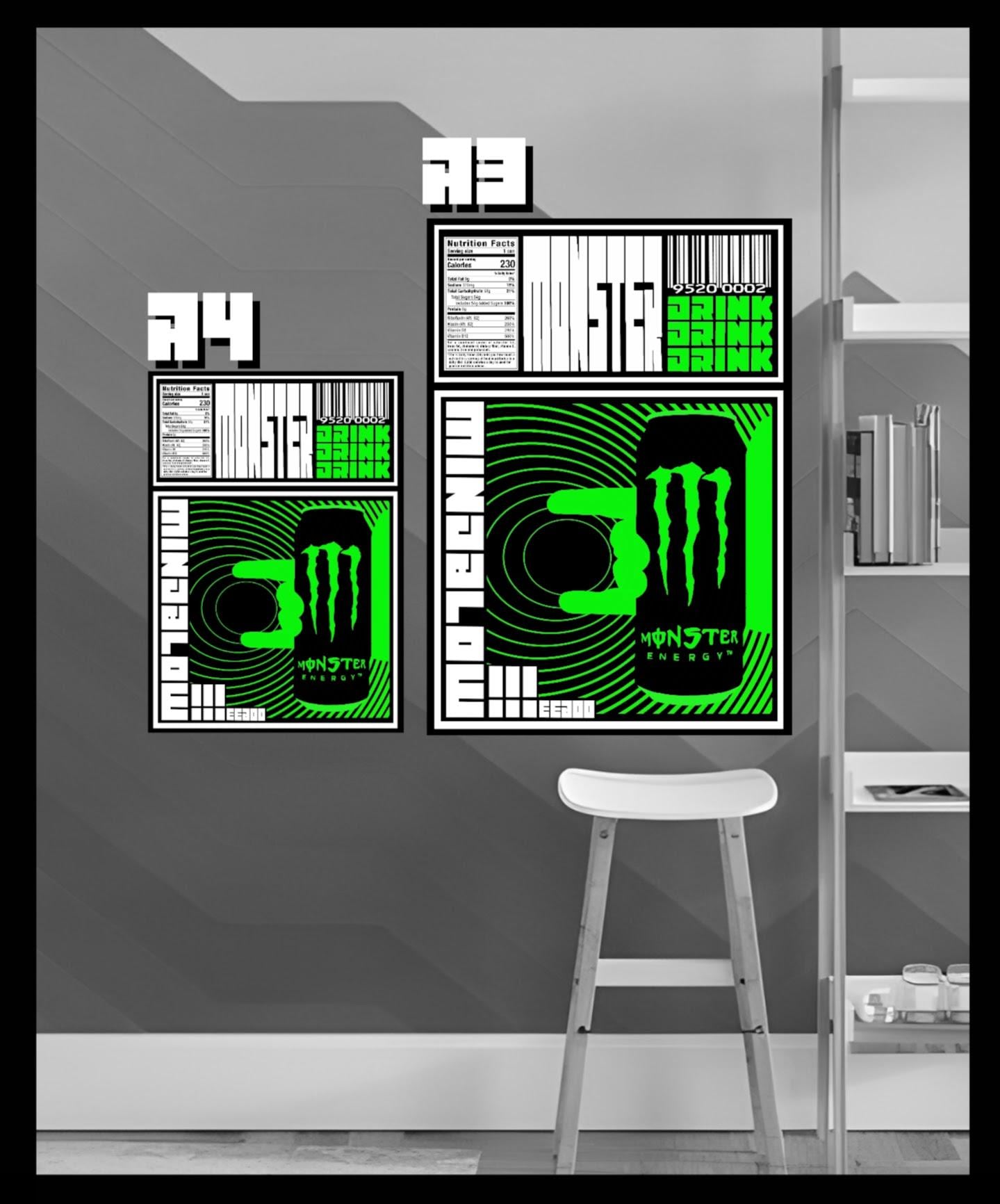 Monster Energy Graphic Fan Poster Original Art - Etsy