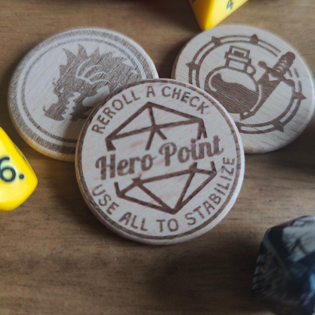 Pathfinder 2e Hero Point Coin | TTRPG Tracker Tokens for DM or Players ...
