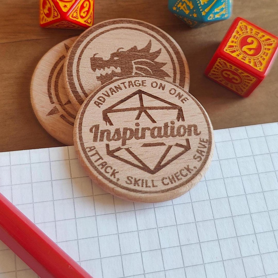 D&D Inspiration Tokens Coin | TTRPG Dnd Bardic Inspiration Tracker ...