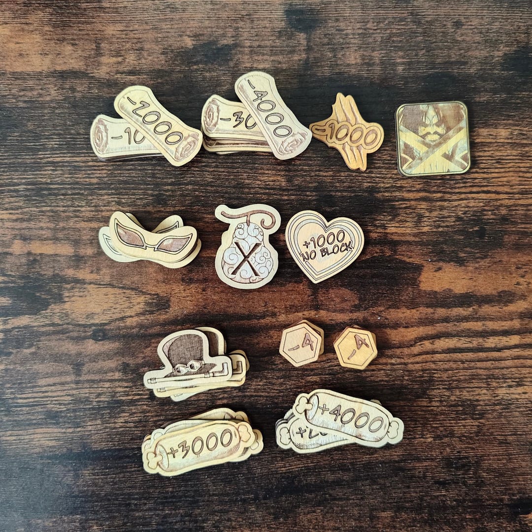 Handcrafted One Piece TCG Wooden Tokens: Luffy, Shanks, Doffy - Etsy ...