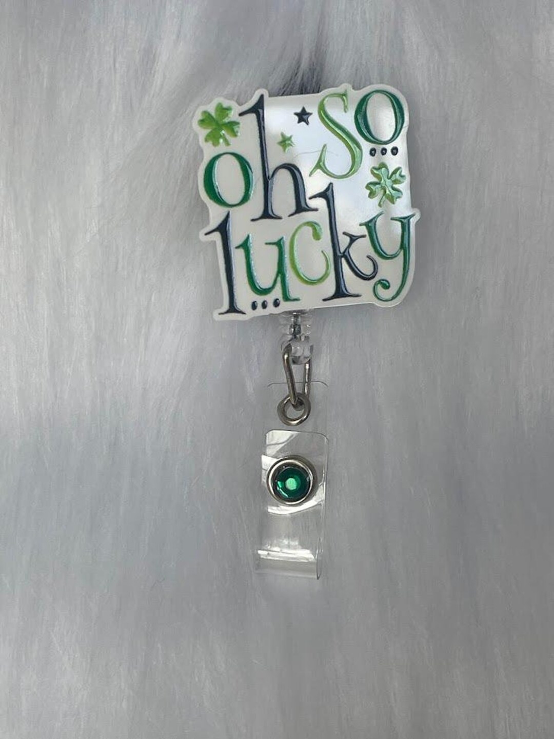 Oh so Lucky St. Patrick's Day Badge Reel, Teacher or Nurse Badge - Etsy