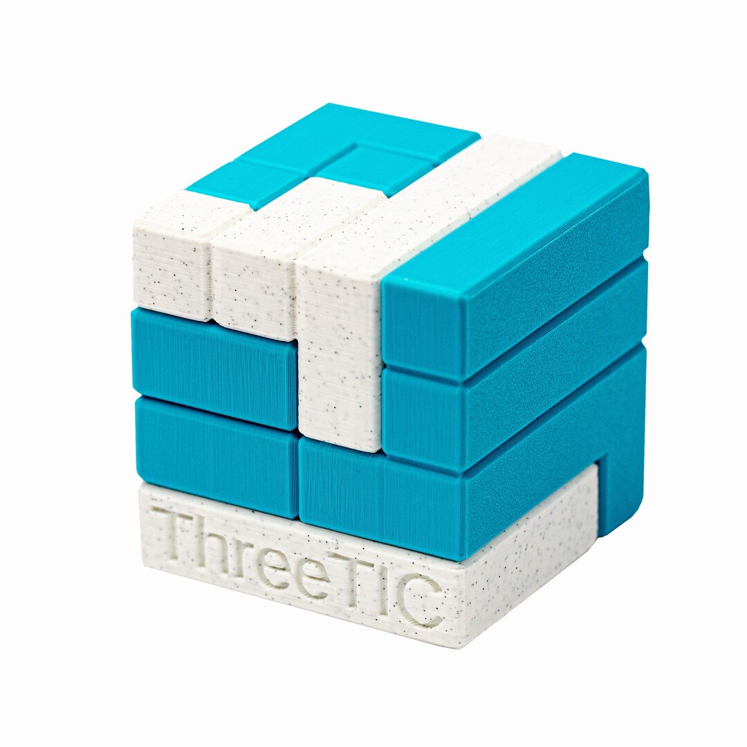 Threetic Interlocking Cube Puzzle • Turning Mechanical Brain Teaser for ...