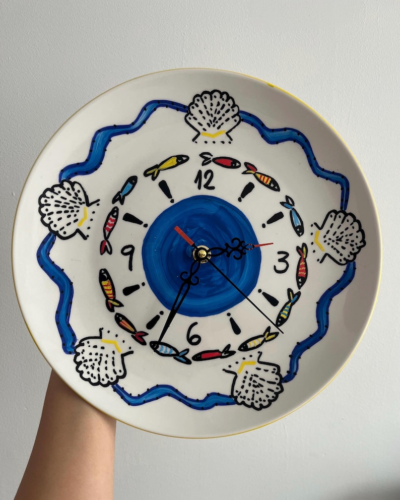 South Italian-style Ceramic Clock "mediterranean Dream", 11 Inch ...