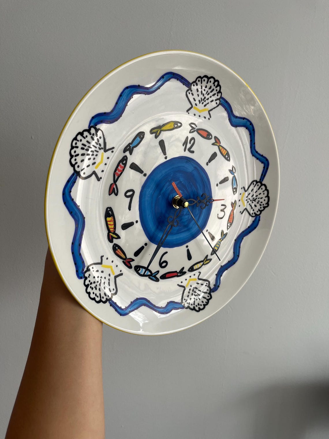 South Italian-style Ceramic Clock "mediterranean Dream", 11 Inch ...