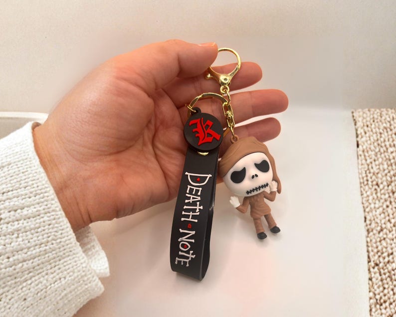 Death Note Keychain Gothic Anime Inspired Character Keyring Halloween ...