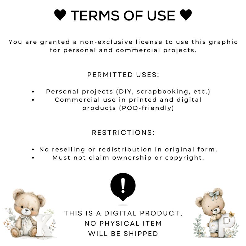 Boho Baby Bear Alphabet Clipart – Watercolor Nursery Letters PNG Set - Etsy