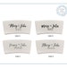 Personalized Printed White Coffee Sleeves, 12 Oz. Brown Cups & Black ...