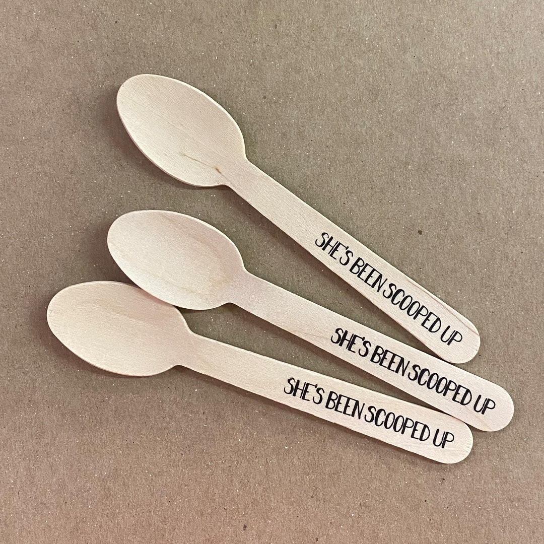 Printed Spoons Wedding Themed Wooden Spoon Forks Knives Utensils ...