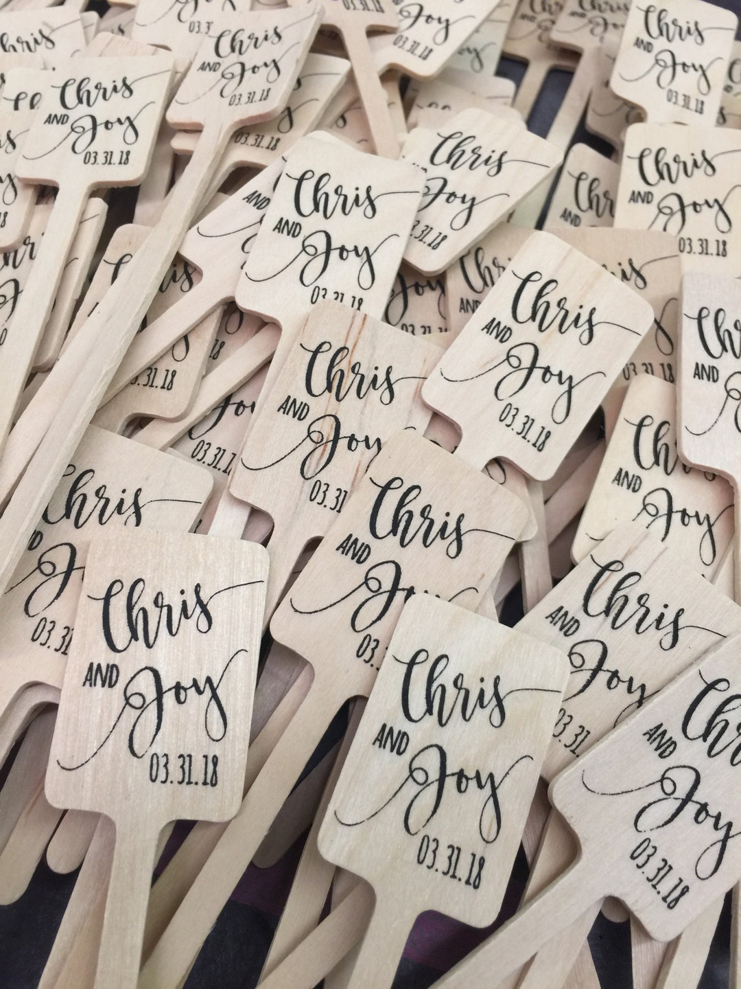 Wooden Drink Stirrers (printed on Two Sides) Personalized, Coffee ...