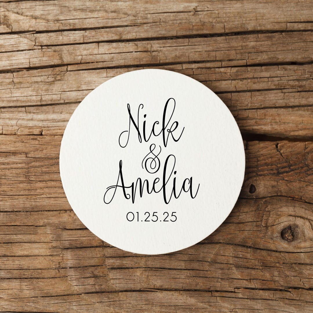 Paper Wedding or Housewarming Coasters Extra Thick Paper Custom ...
